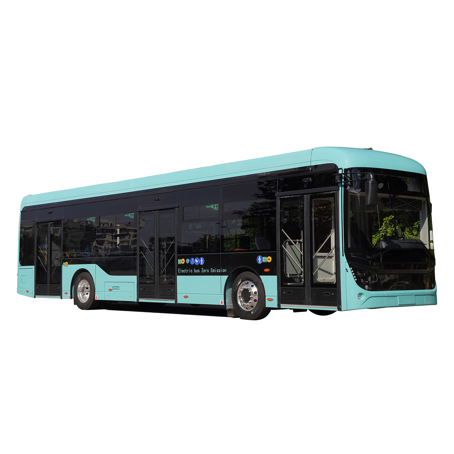 12m EU Standard Certification Electric City Bus Low Floor Front Rear ...